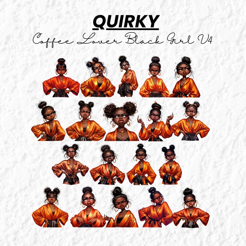 Sassy Stank Face Attitude, Quirky Black Girl Clipart, Sassy Fashion ...