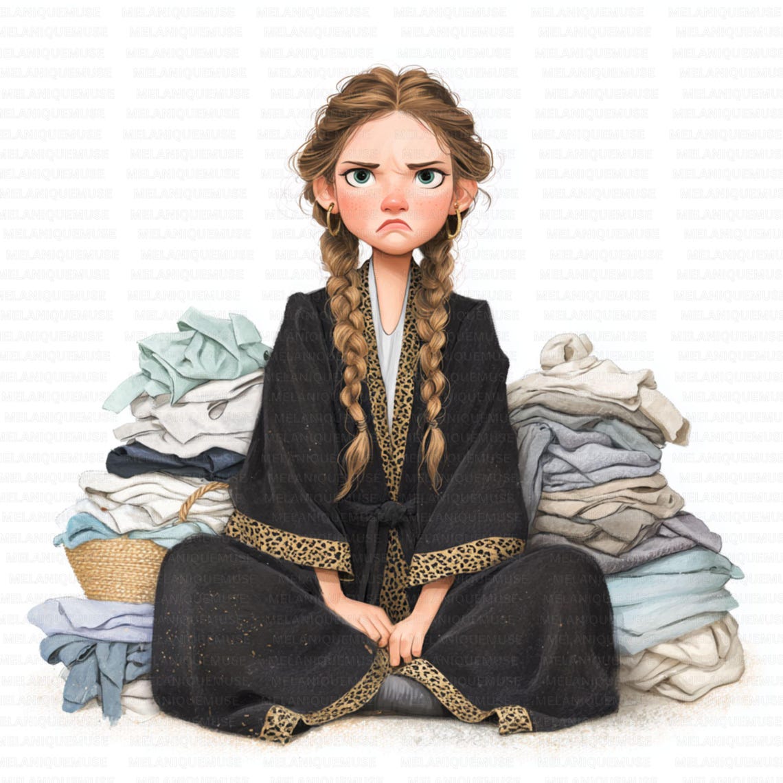 Funny Stank Face Woman Clipart Bundle, Sassy Girl Cartoon Expressions ...