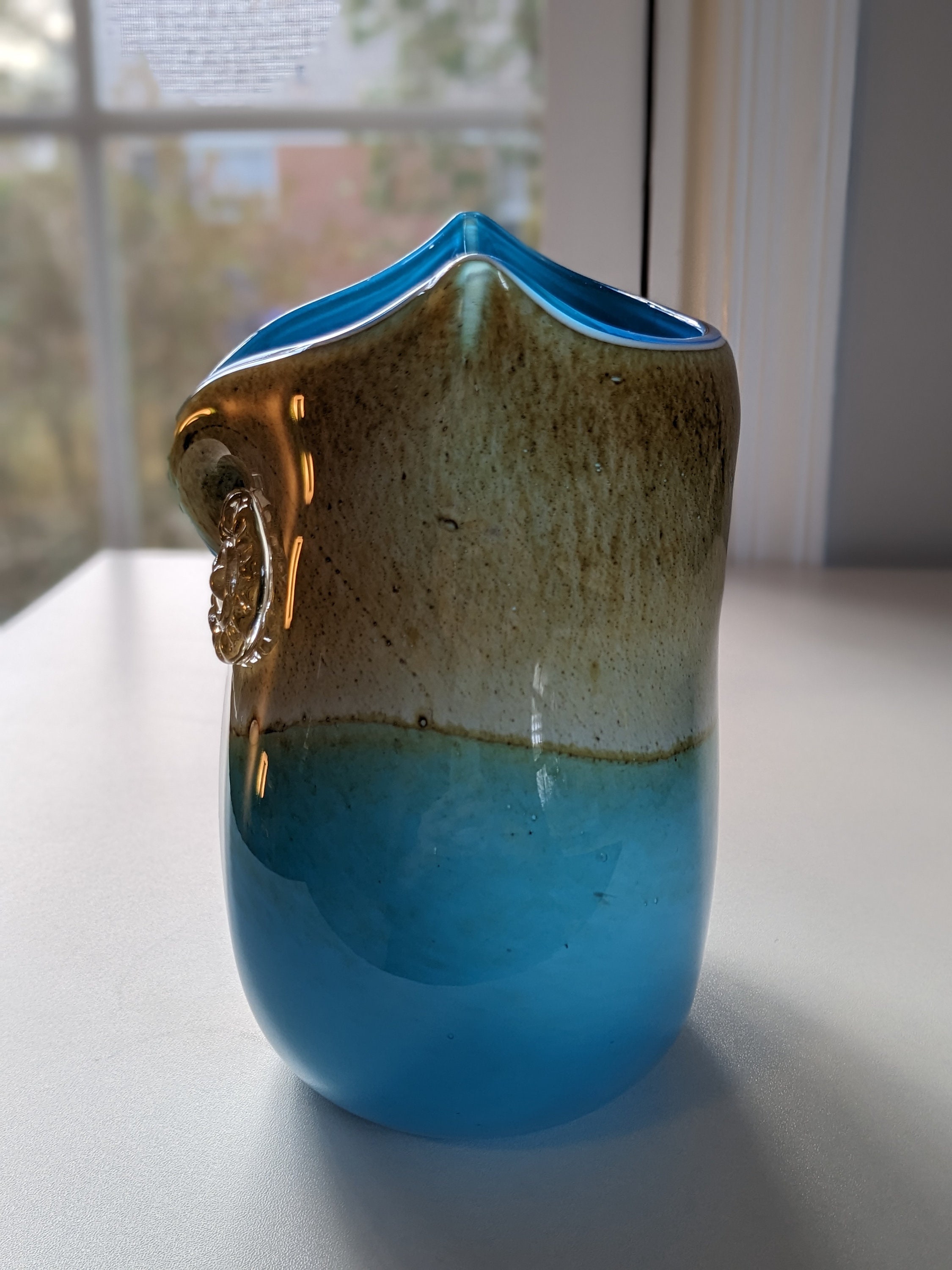 NF Designs Vintage Hand Blown Art Glass Owl Vase Beach - Etsy