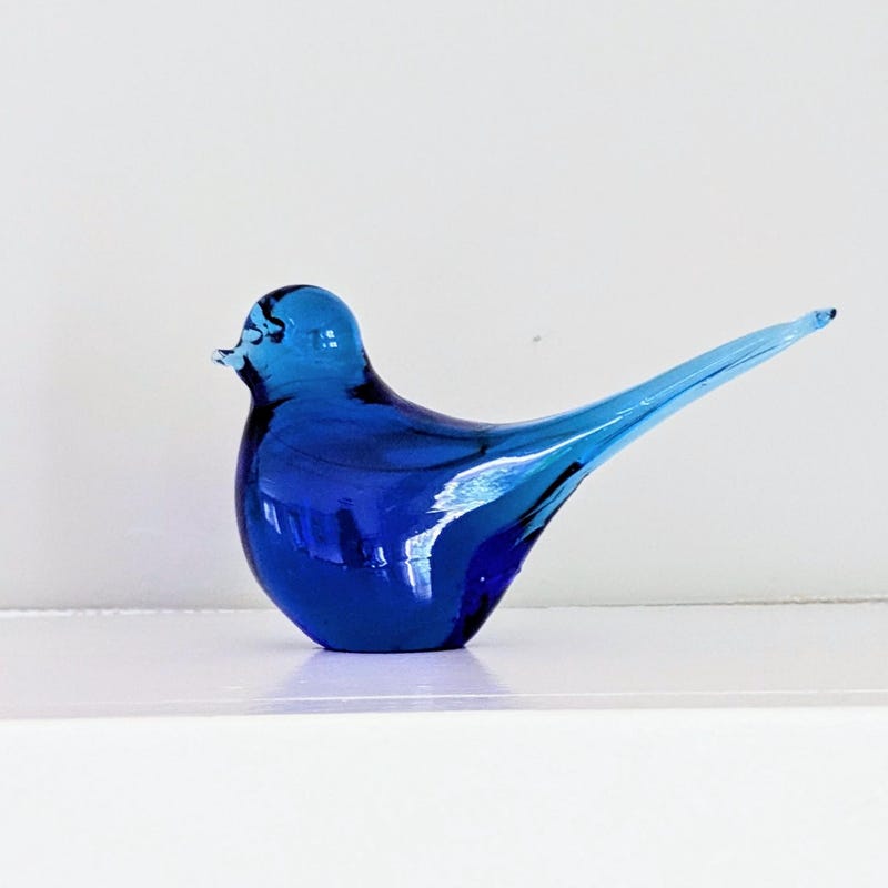 Glass Bluebirds - Etsy
