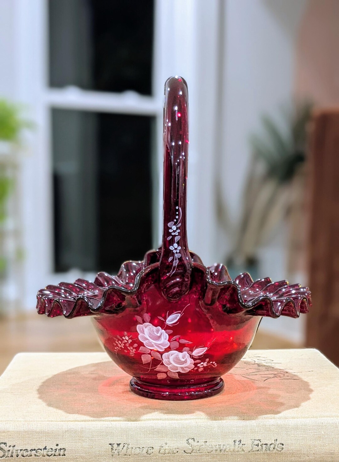 Fabulous Fenton Hand Painted, Signed, and Stamped Ruffled Rim ...