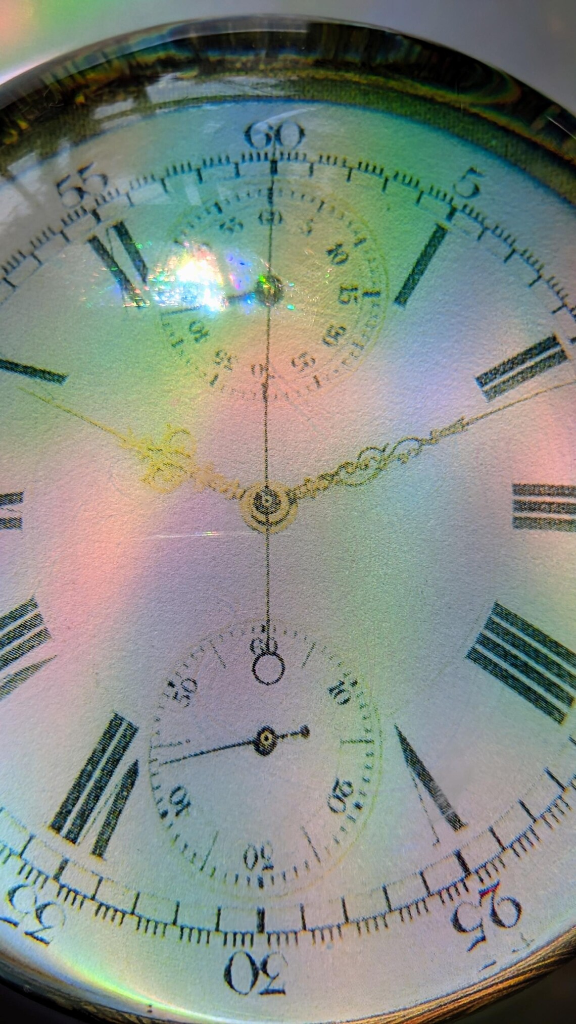 Durwin Rice New York Dome Paperweight With Antique Clock Face Signed ...