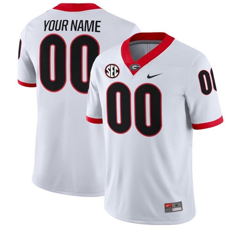 Georgia Bulldogs Football Jersey Custom, Personalized Football Jersey ...