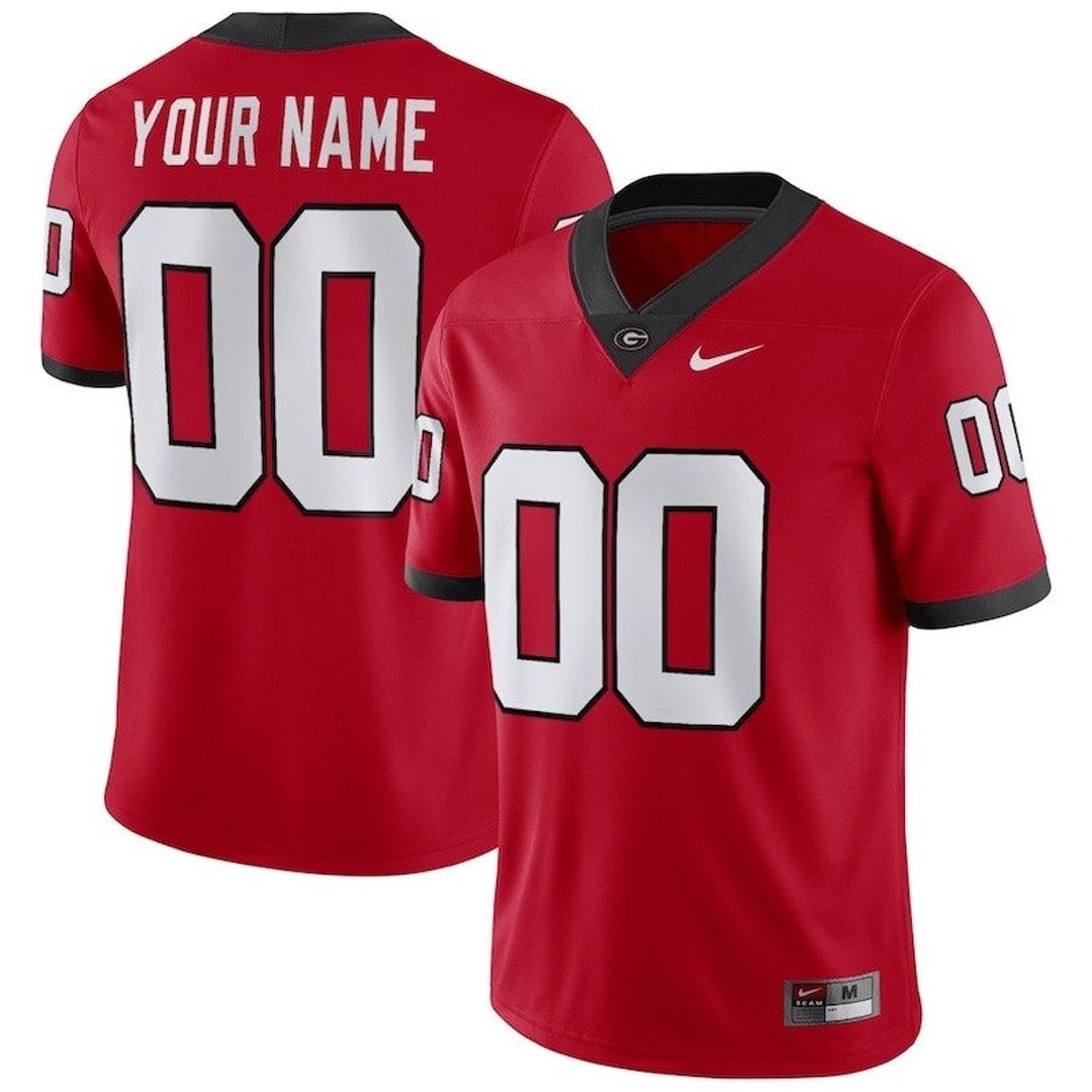 Georgia Bulldogs Football Jersey Custom, Personalized Football Jersey ...