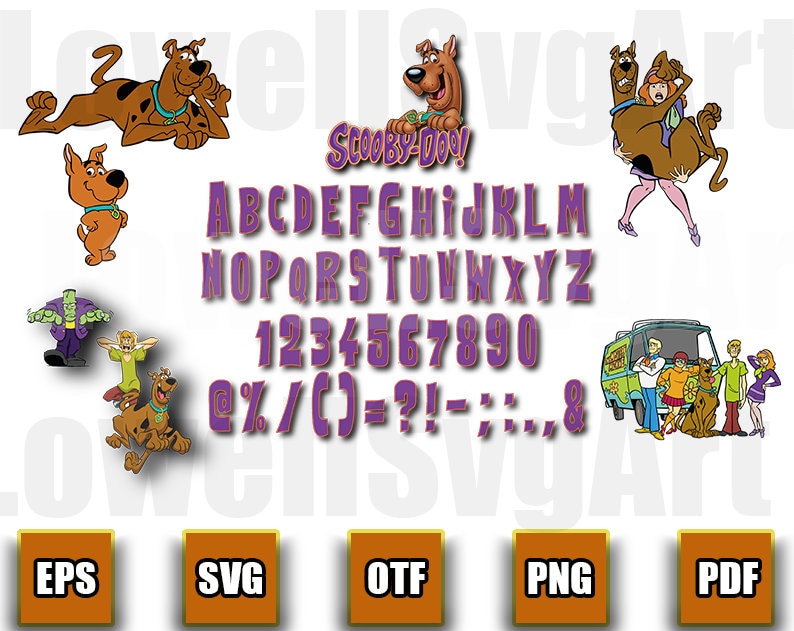 Scooby Doo Font Scooby Doo Alphabet Scooby Doo Files Scooby - Etsy ...