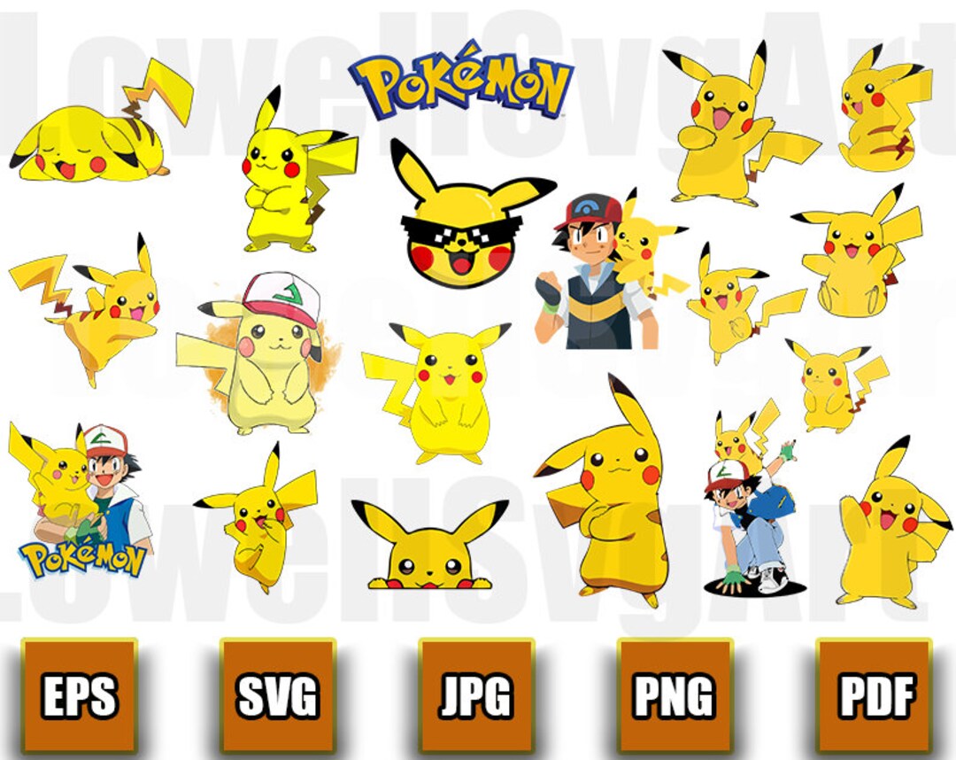 Pikachu Svg, Pikachu Png, Pikachu Vector, Pikachu Cutfile, Pikachu ...