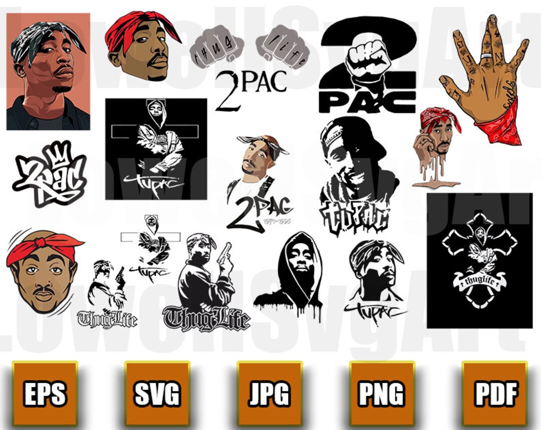 2pac Svg, 2pac Vector, 2pac Cutfile, 2pac Clipart, 2pac Bundle, 2pac ...