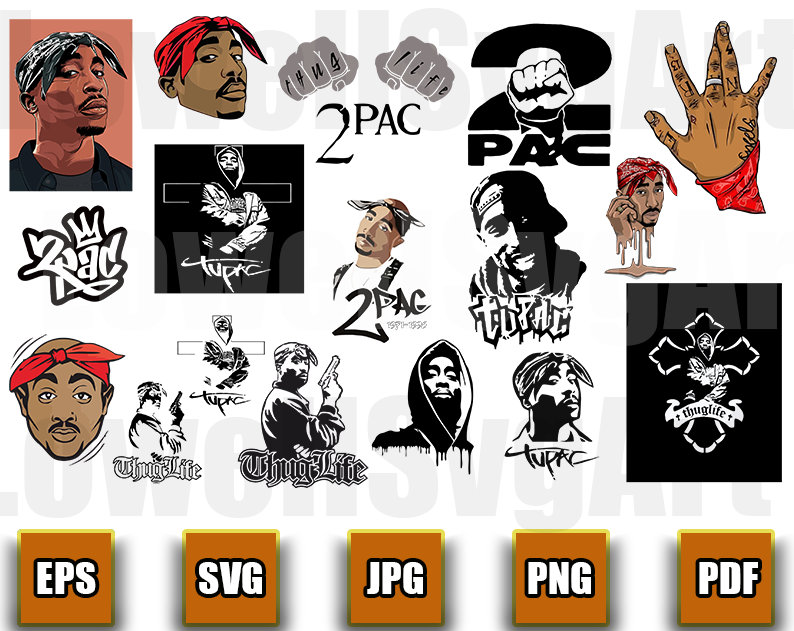 2pac Svg, 2pac Vector, 2pac Cutfile, 2pac Clipart, 2pac Bundle, 2pac ...