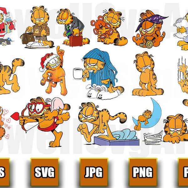 Garfield Svg - Etsy