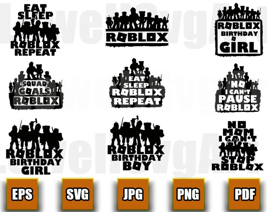 Bundle Roblox SVG, Eat Sleep Roblox Svg Cut Files, Roblox Clipart ...
