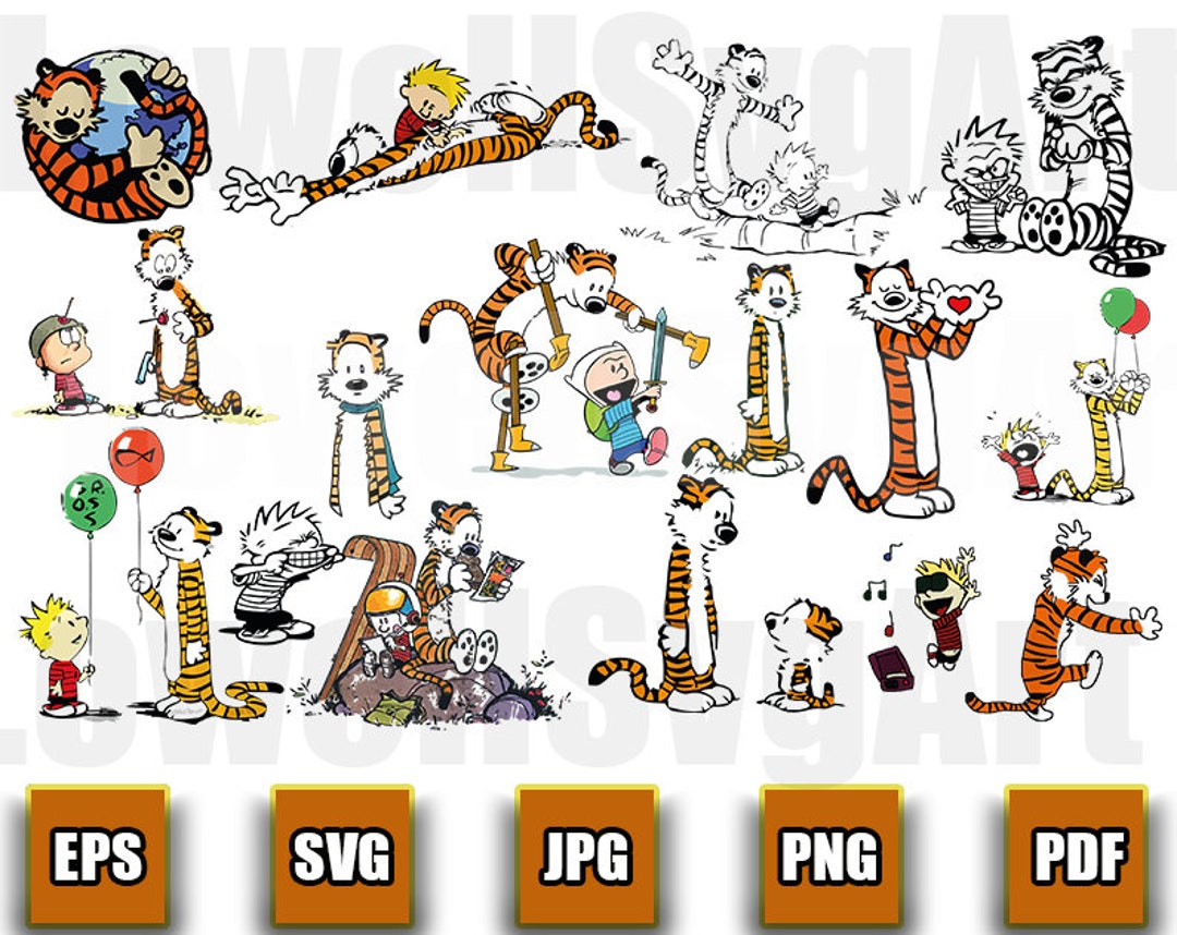 Calvin and Hobbes Svg Calvin and Hobbes Cutfile Calvin and - Etsy UK