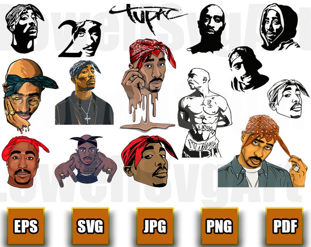 2Pac Svg, 2Pac Vector, 2Pac Cutfile, 2Pac Clipart, 2Pac Bundle, 2Pac ...