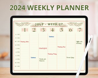 2024 Weekly Planner - Etsy