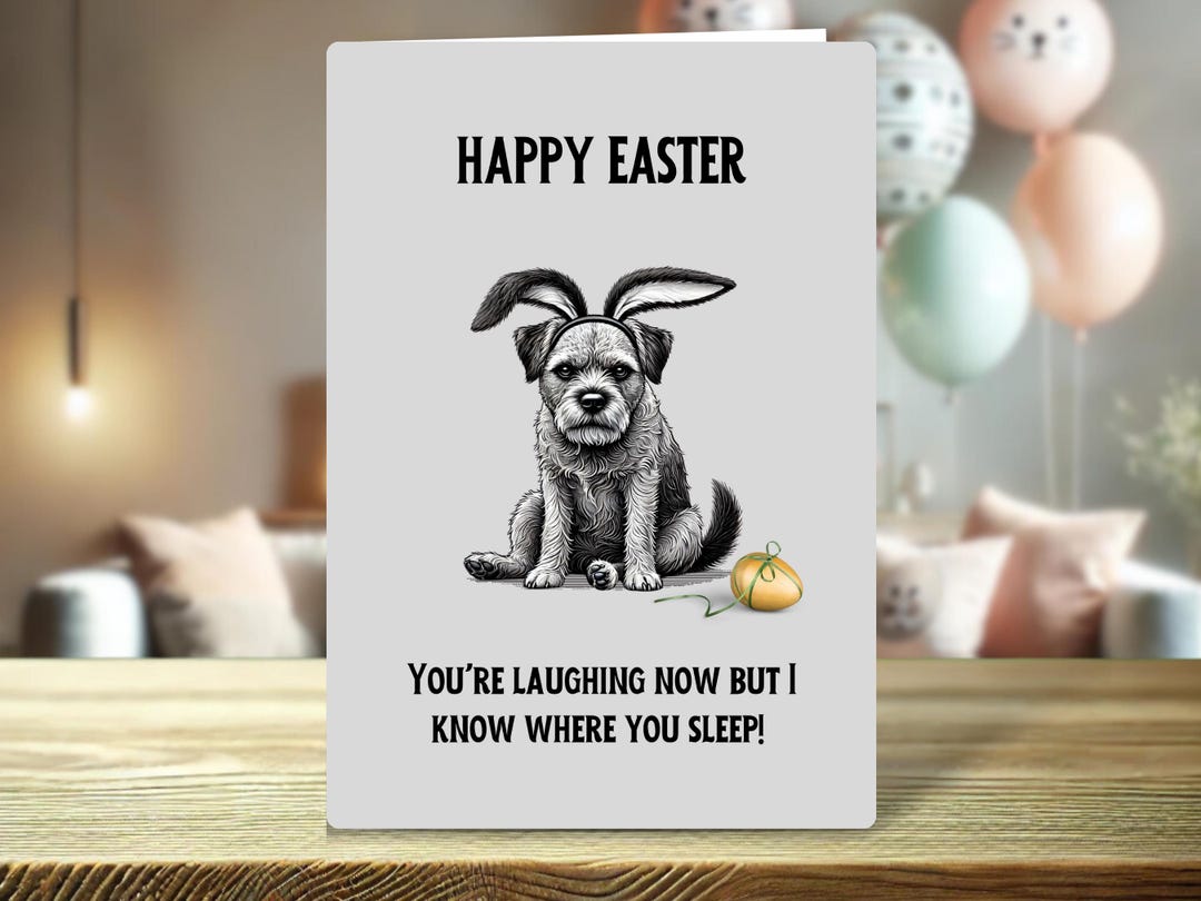 Funny Dog Easter Card – Sarcastic Easter Greeting – Grumpy Dog With ...