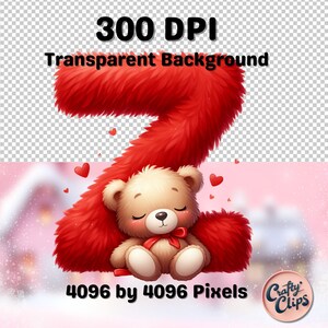 Watercolor Valentine Teddy Bear Alphabet Clipart Set, 48 PNG Cute Teddy ...