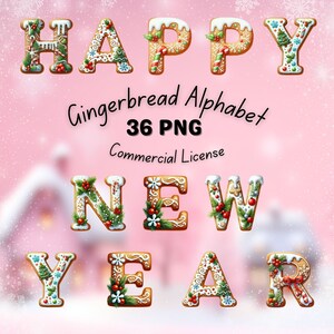 Christmas Alphabet Numbers Clipart - 36 High Quality PNG, Memory Books ...