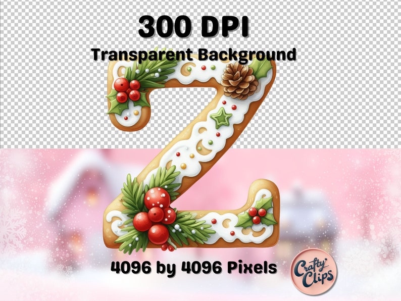 Christmas Alphabet Numbers Clipart - 36 High Quality PNG, Memory Books ...