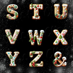 Christmas Alphabet Numbers Clipart - 36 High Quality PNG, Memory Books ...