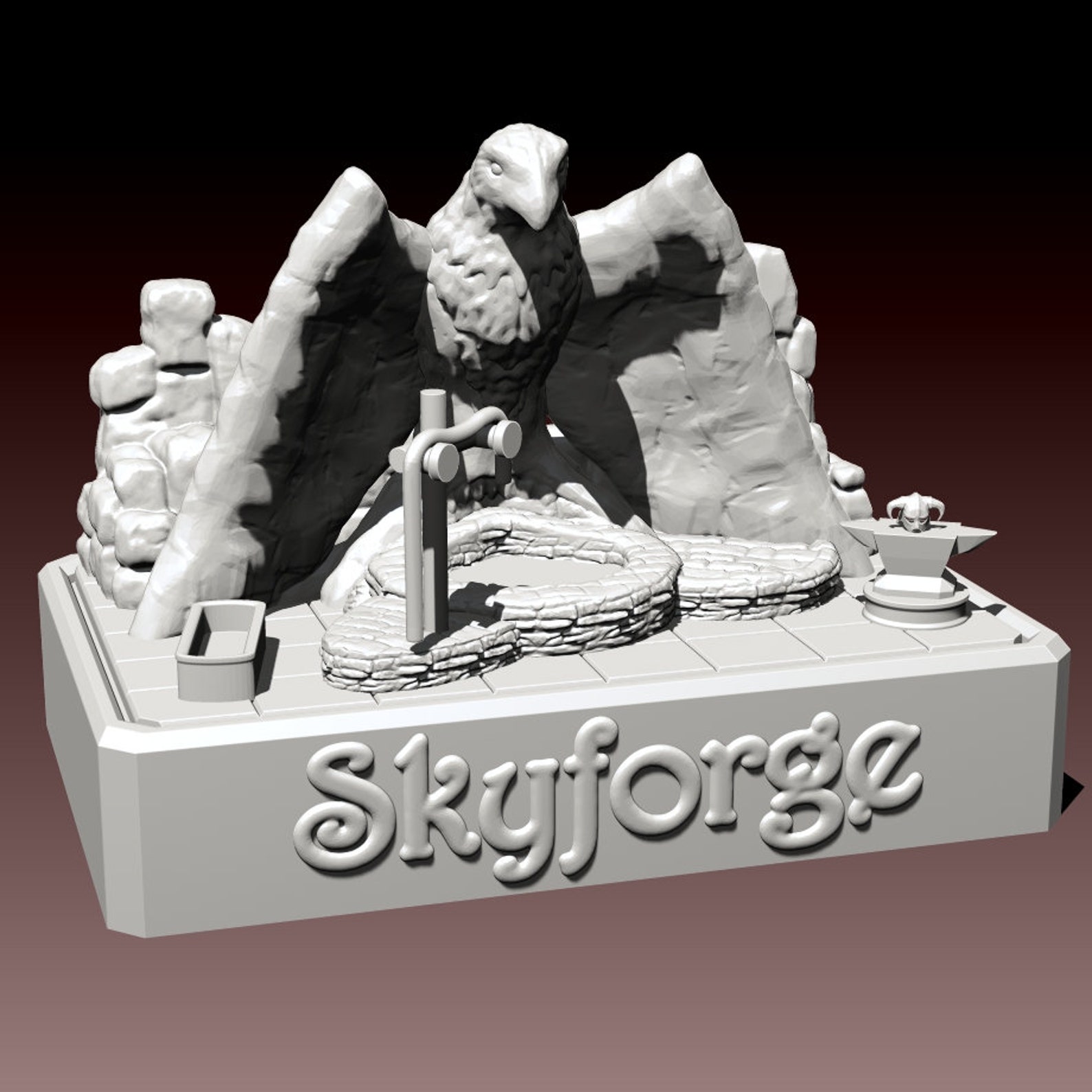 The Elder Scrolls Skyrim Skyforge Diorama STL Files for 3D Printing - Etsy