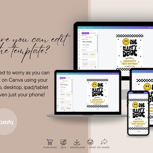 One Happy Dude Welcome Sign Template Editable One Happy Dude Welcome ...