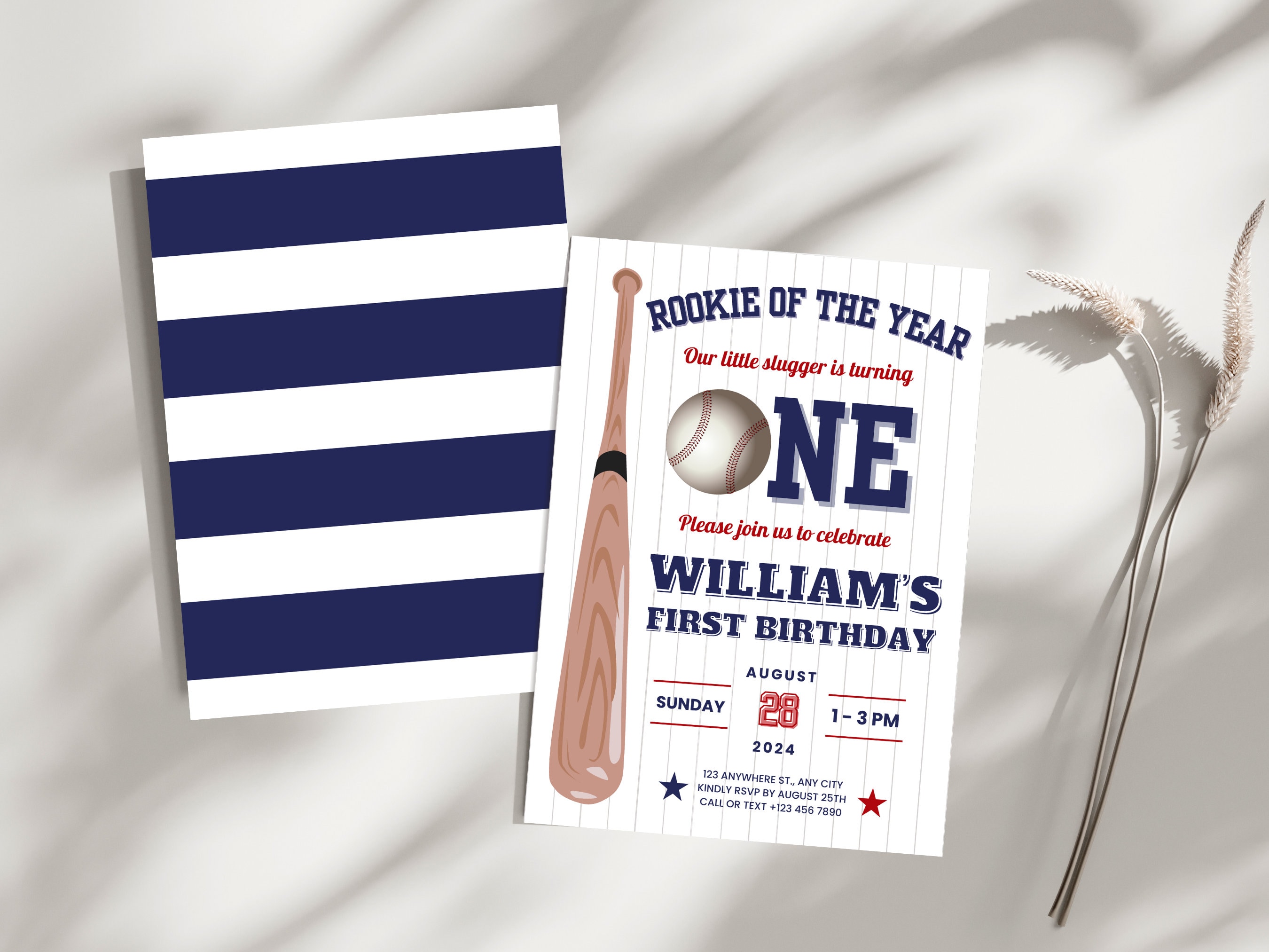 Baseball Birthday Invitation Template Editable Birthday Party ...