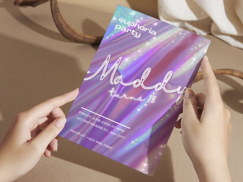 Euphoria Invitation for Euphoria Birthday Party Invite for Euphoria ...