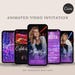 Euphoria Birthday Party Invitation Neon Light Euphoria Birthday Girl ...