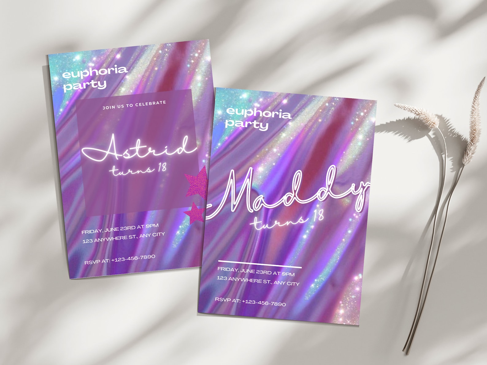 Euphoria Invitation for Euphoria Birthday Party Invite for Euphoria ...