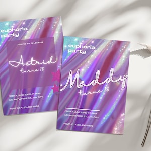 Euphoria Invitation for Euphoria Birthday Party Invite for Euphoria ...