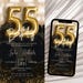 Digital 55th Birthday Invitation for Women Editable 55th Invite Evite ...