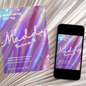 Euphoria Invitation for Euphoria Birthday Party Invite for Euphoria ...