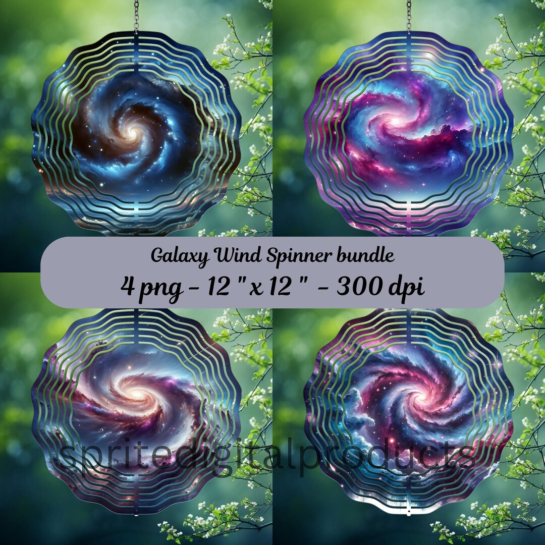Galaxy Wind Spinner Png , 4 Wind Spinner Sublimation Design , Garden ...