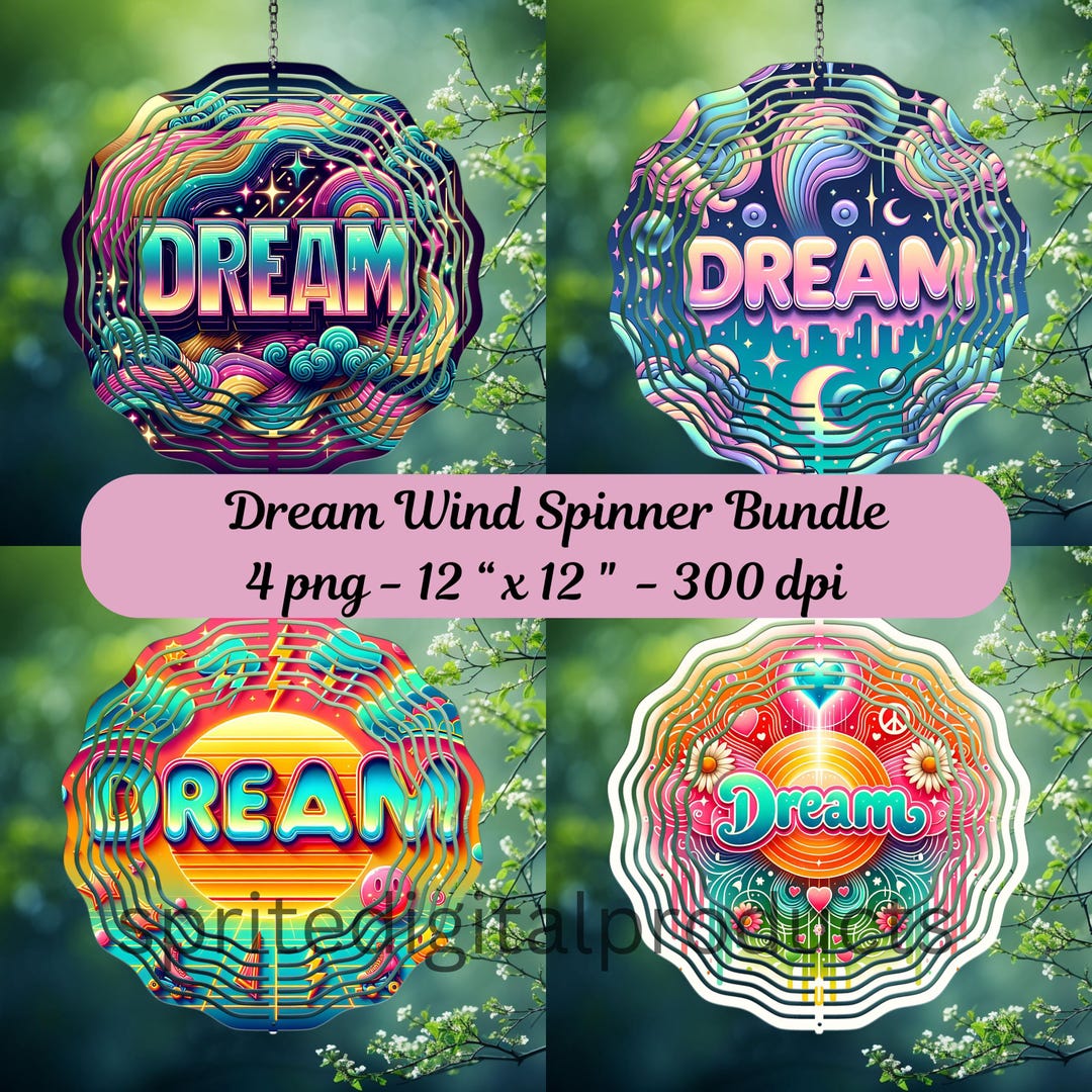 Dream Wind Spinner Png , 4 Wind Spinner Sublimation Design , Garden ...
