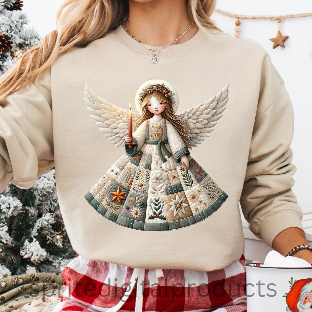 Quilted Angel Png , Sublimation Design , Digital Download , Patchwork ...