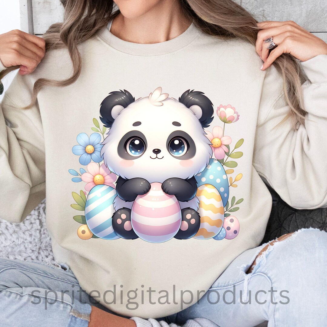 Easter Panda Bear Png , Sublimation Design , Digital Download , Spring ...