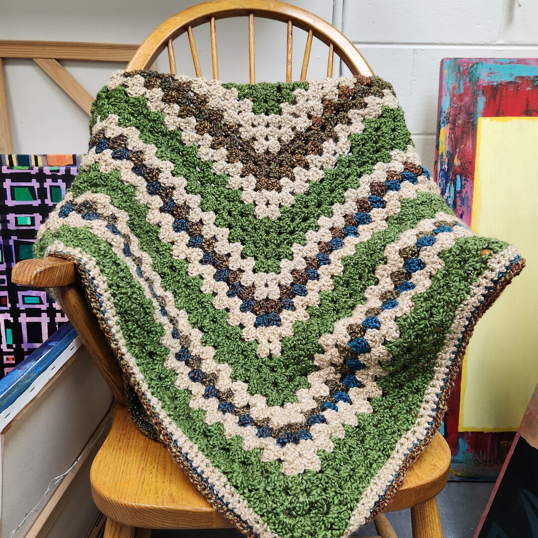 Sofa/personal Afghan in Earth Tones - Etsy