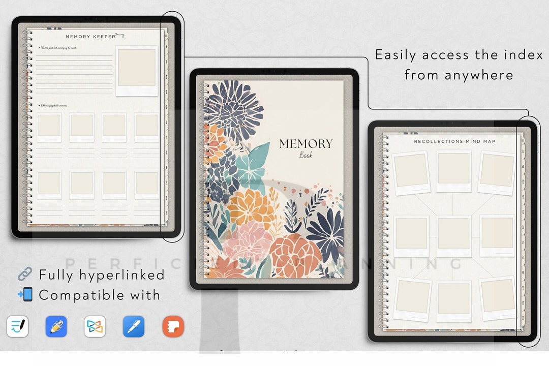 Digital Memory Book, Minimalist Memory Keeper (goodnotes, Noteshelf ...