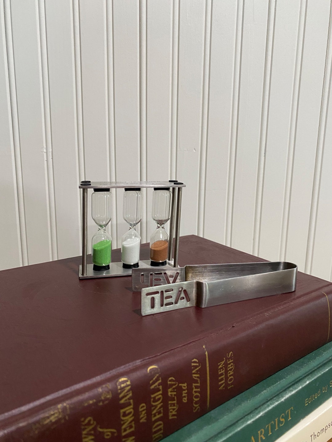 Hourglass perfect Tea Timer Set With Tongs - Etsy