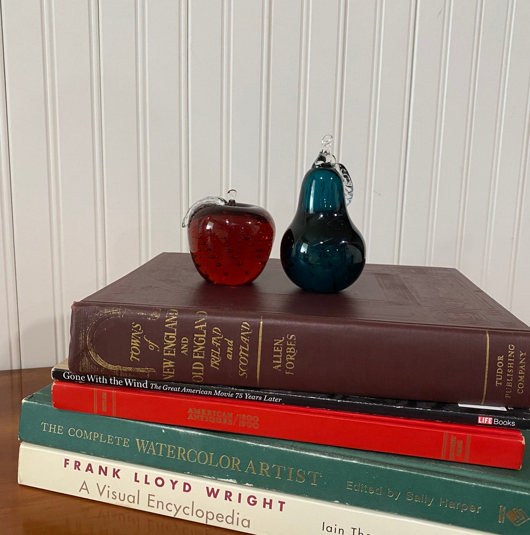 Pair of Pairpoint Fruit Paperweights - Etsy