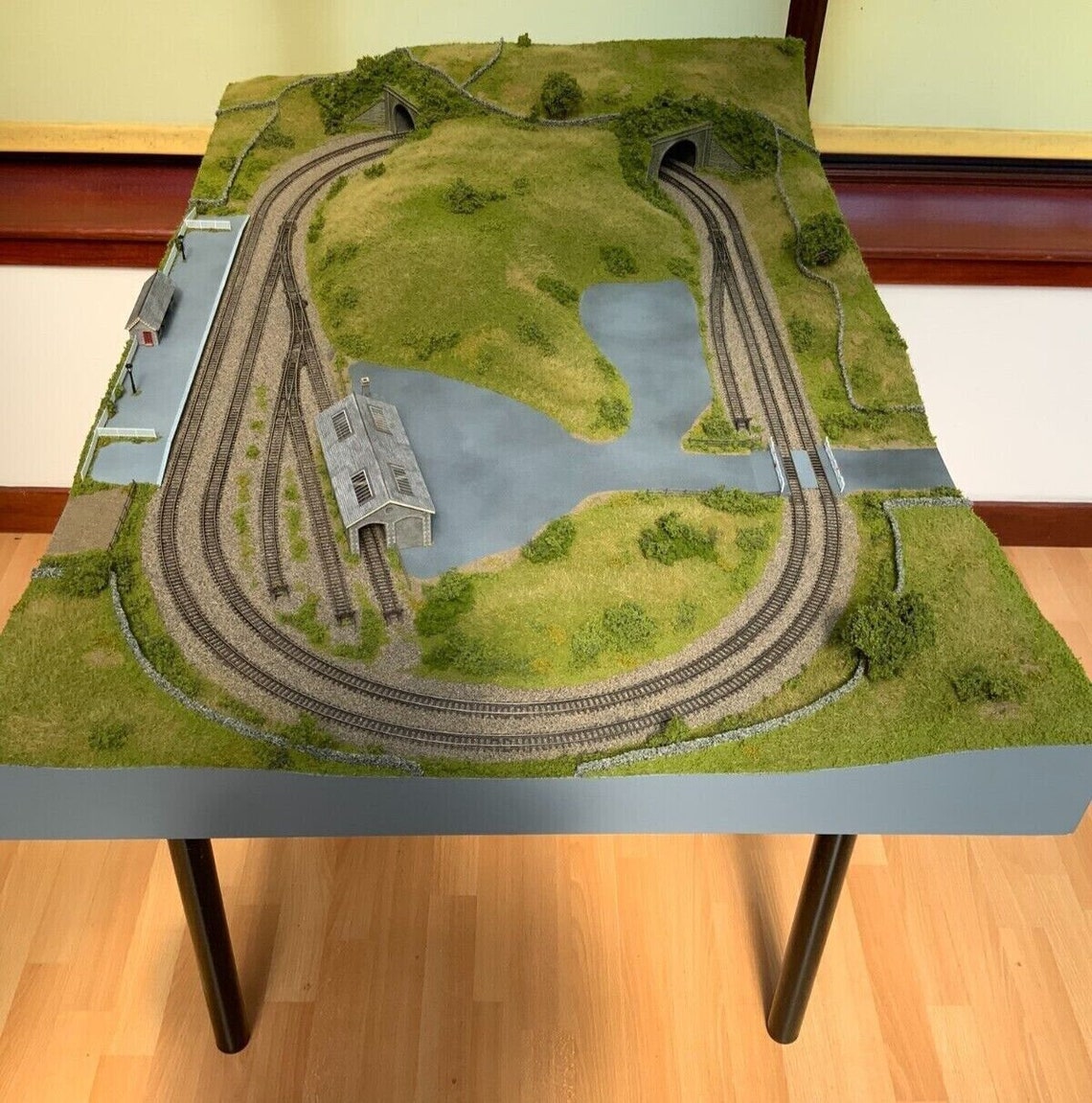 Model Railway Train Layout, Built to Order, N Gauge Fully Scenic Oval ...
