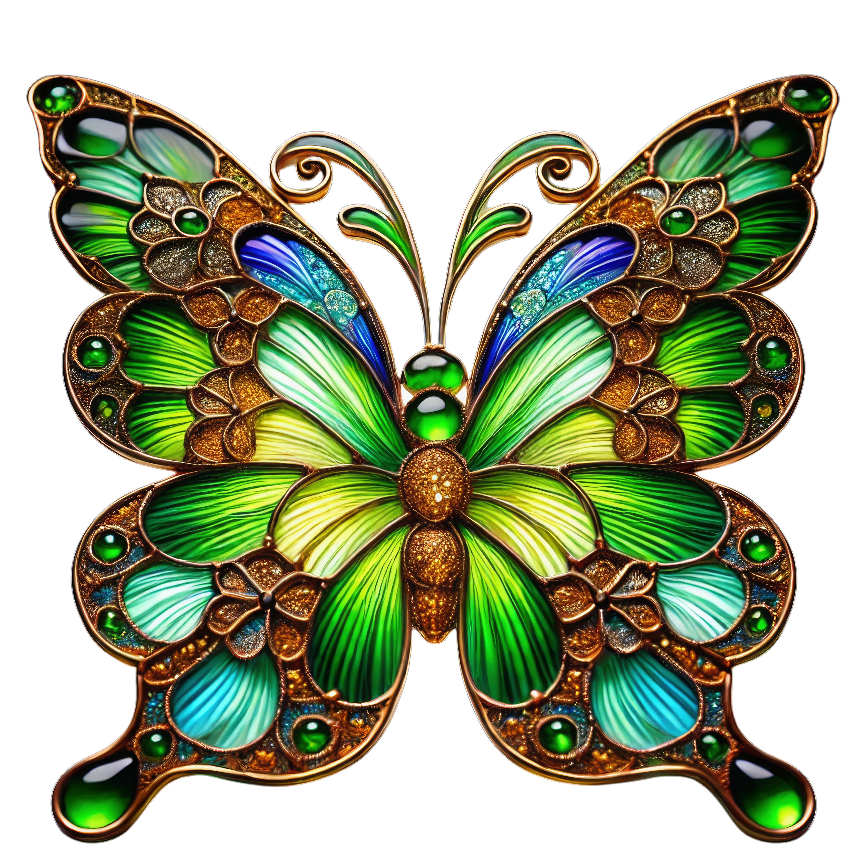 23 Butterfly Insect Clipart Pngs, Spring Floral Digital Art ...