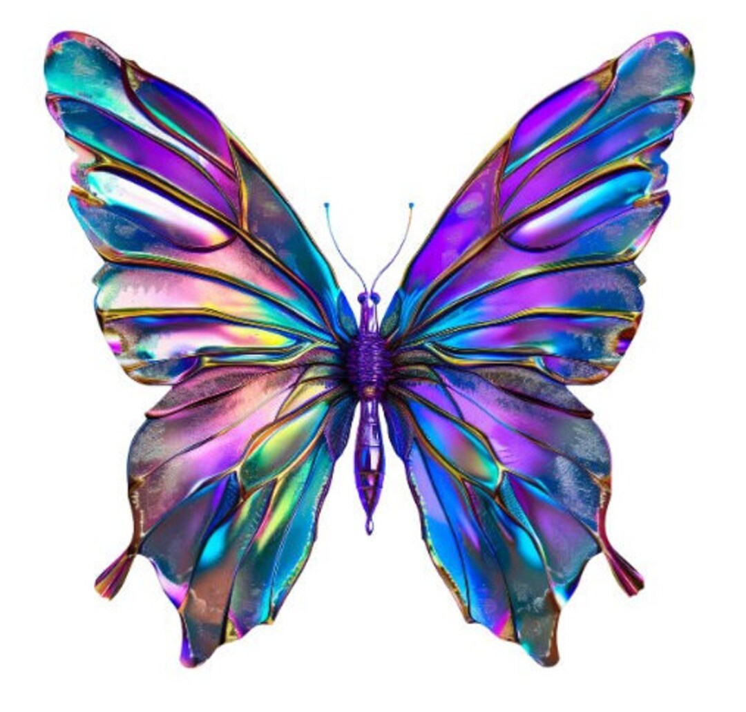 Rainbow Butterfly Clipart Bundle (20 PNG), Watercolor Sublimation ...