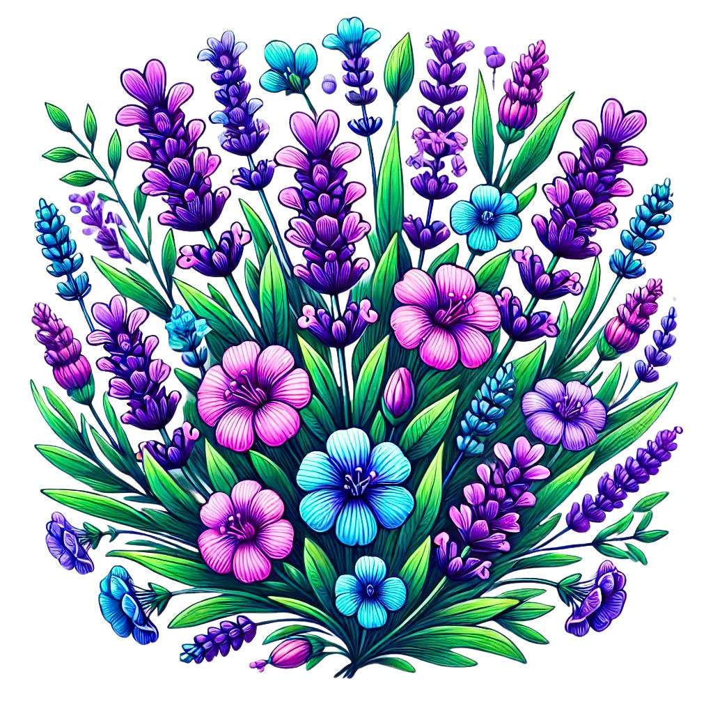 Watercolor Flowers Clipart Bundle, Boho Floral Pngs for Weddings and ...