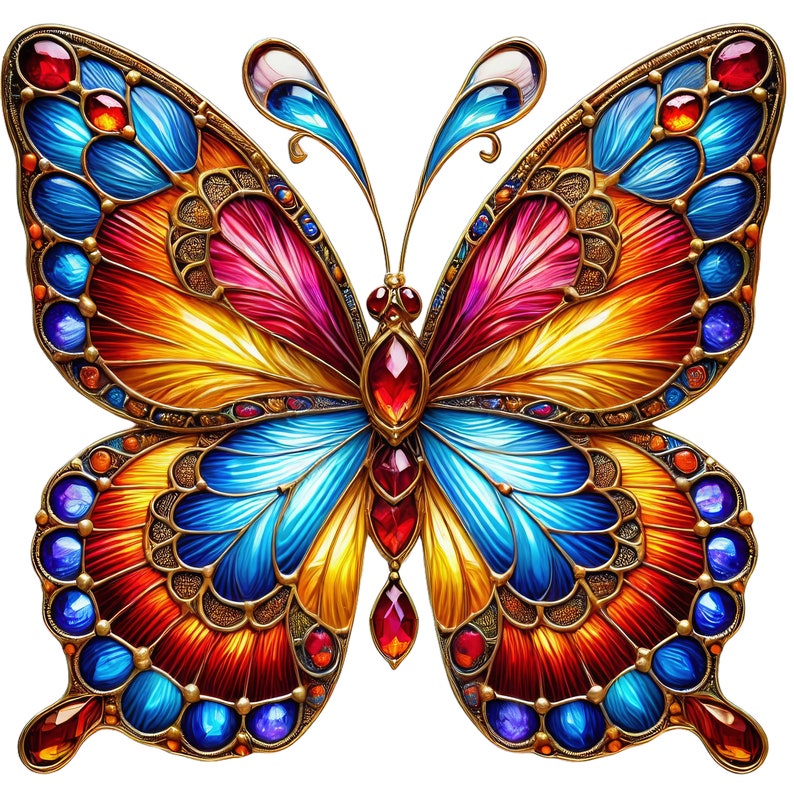 23 Butterfly Insect Clipart Pngs, Spring Floral Digital Art ...