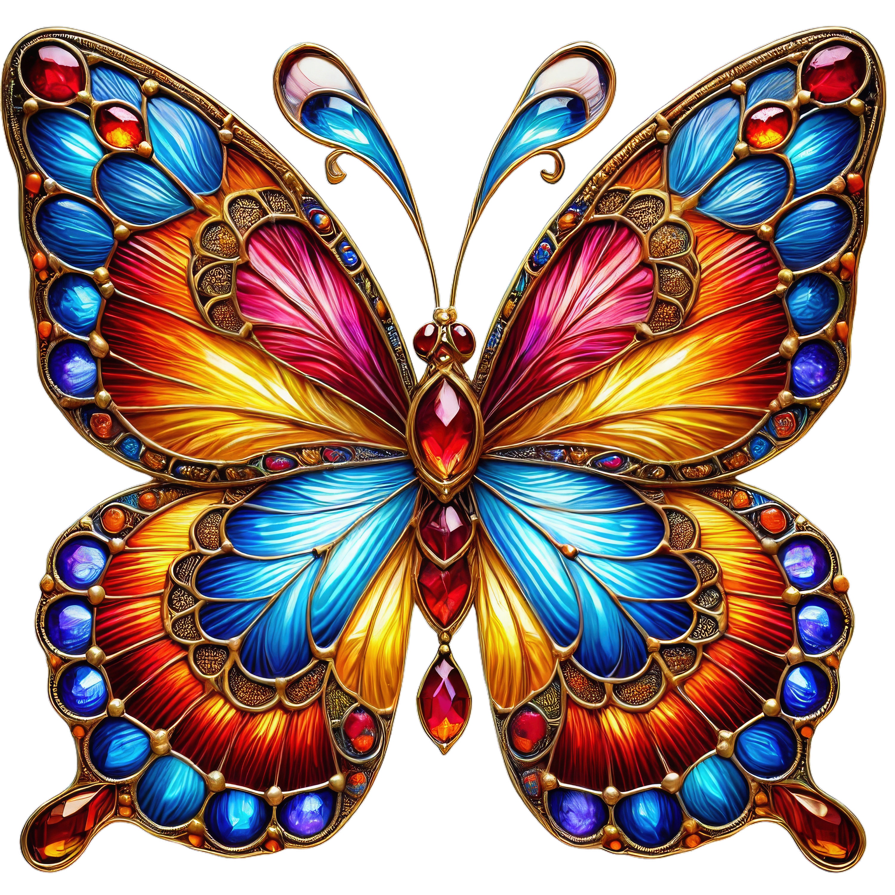 23 Butterfly Insect Clipart Pngs, Spring Floral Digital Art ...