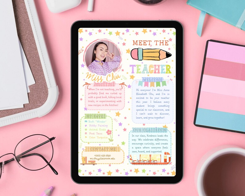 Meet the Teacher Poster, Classroom Poster, Meet Your Teacher Flyer ...