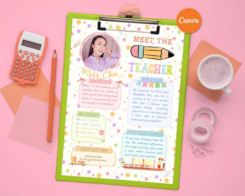 Meet the Teacher Poster, Classroom Poster, Meet Your Teacher Flyer ...