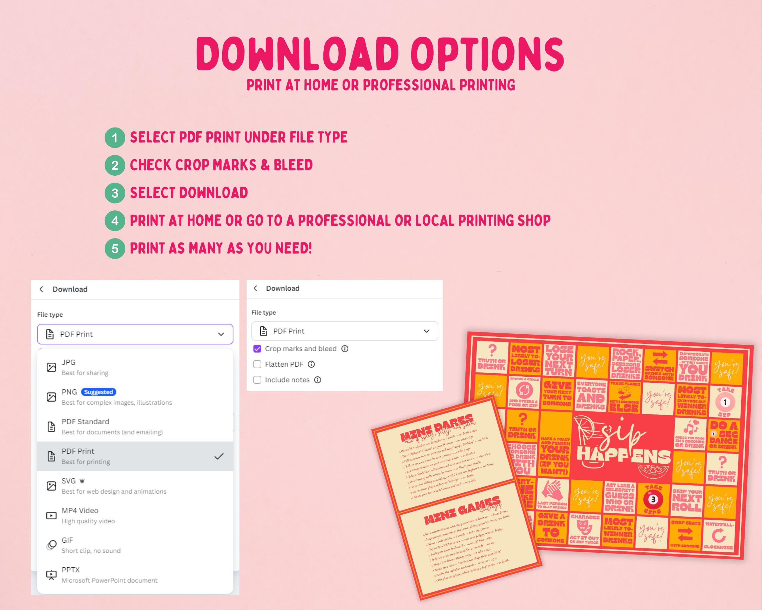 Sip Happens Drinking Board Game, Group Drinking Game, Drinking Game ...