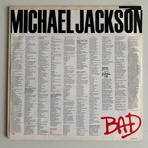 Michael Jackson - Bad - Vinyl LP Record - 1987 - Etsy
