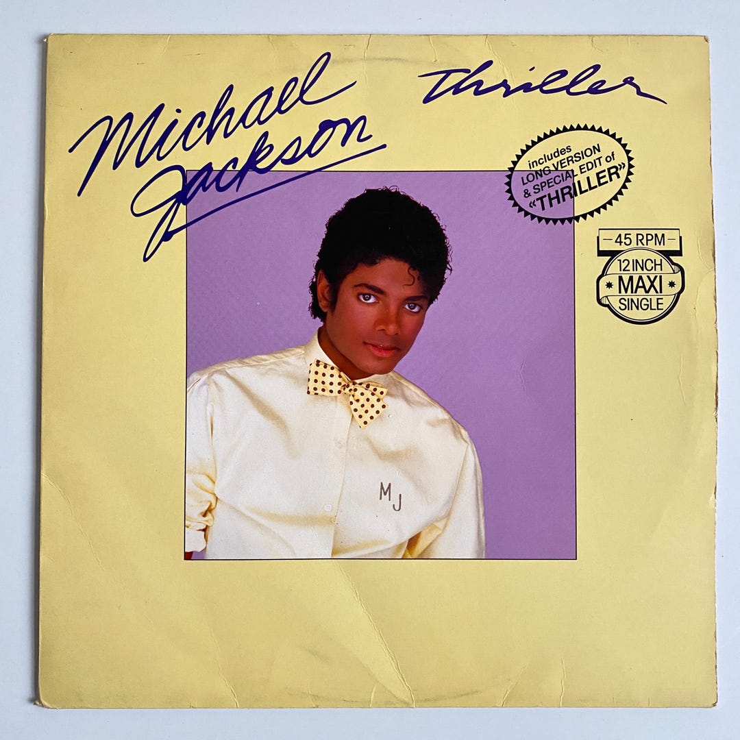 Michael Jackson - Thriller - Vinyl Maxi Single - 1982 - Etsy